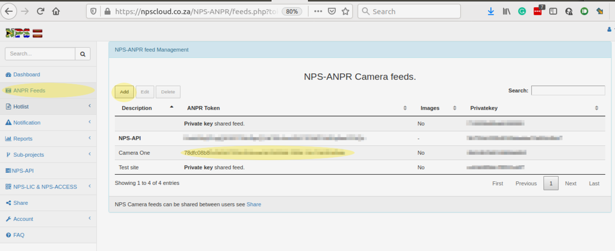 Setup and link to your NPS-CLOUD account - NP Tracker projects