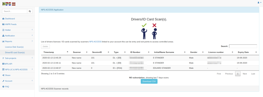 Quick Setup Scanner - NP Tracker projects